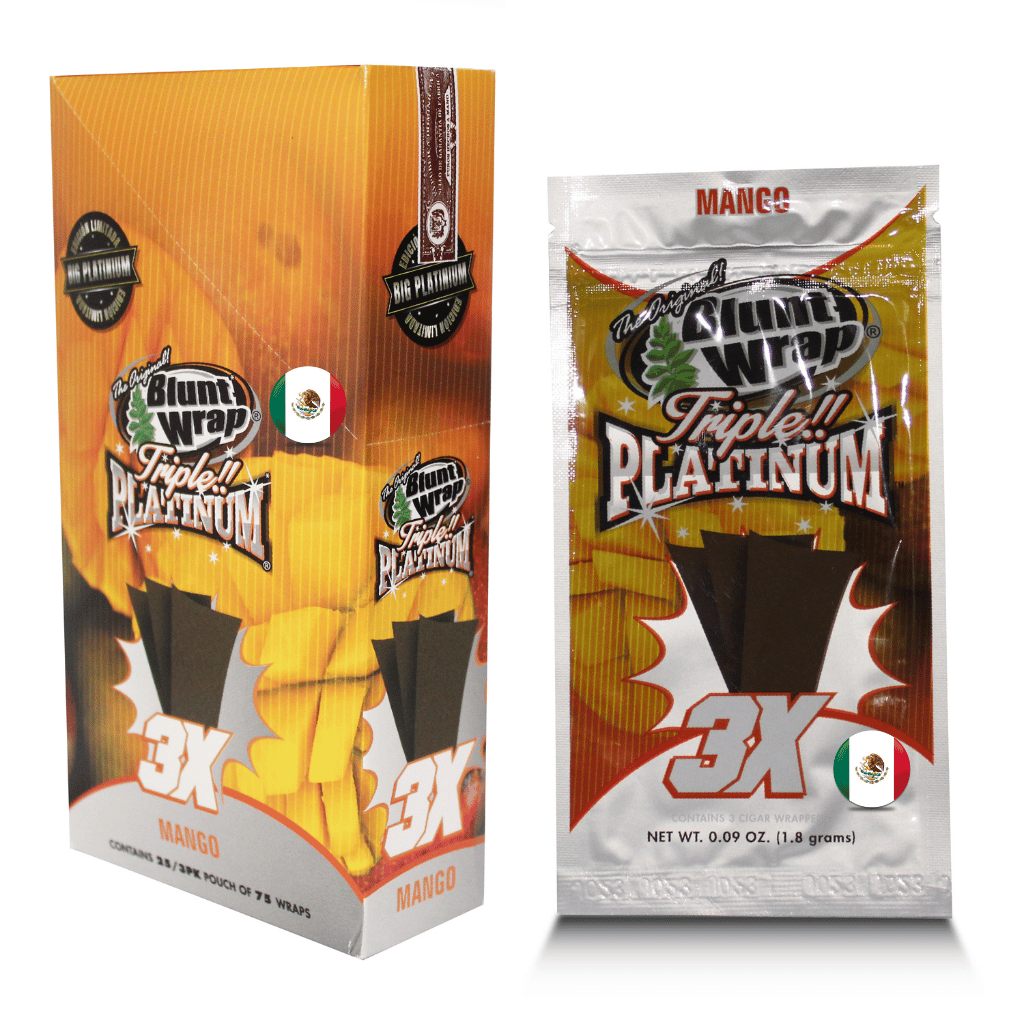 Blunt Wrap Triple Platinum Flat Mango – BluntWrapMexico