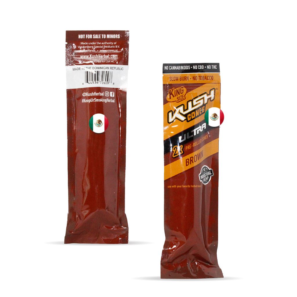 Ultra Kush Herbal Conical 2X Brown – BluntWrapMexico